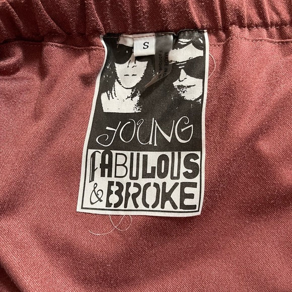 Young Fabulous & Broke | Tops | Young Fabulous Broke Off The Shoulder Ruffle Suede Top Mauve ...